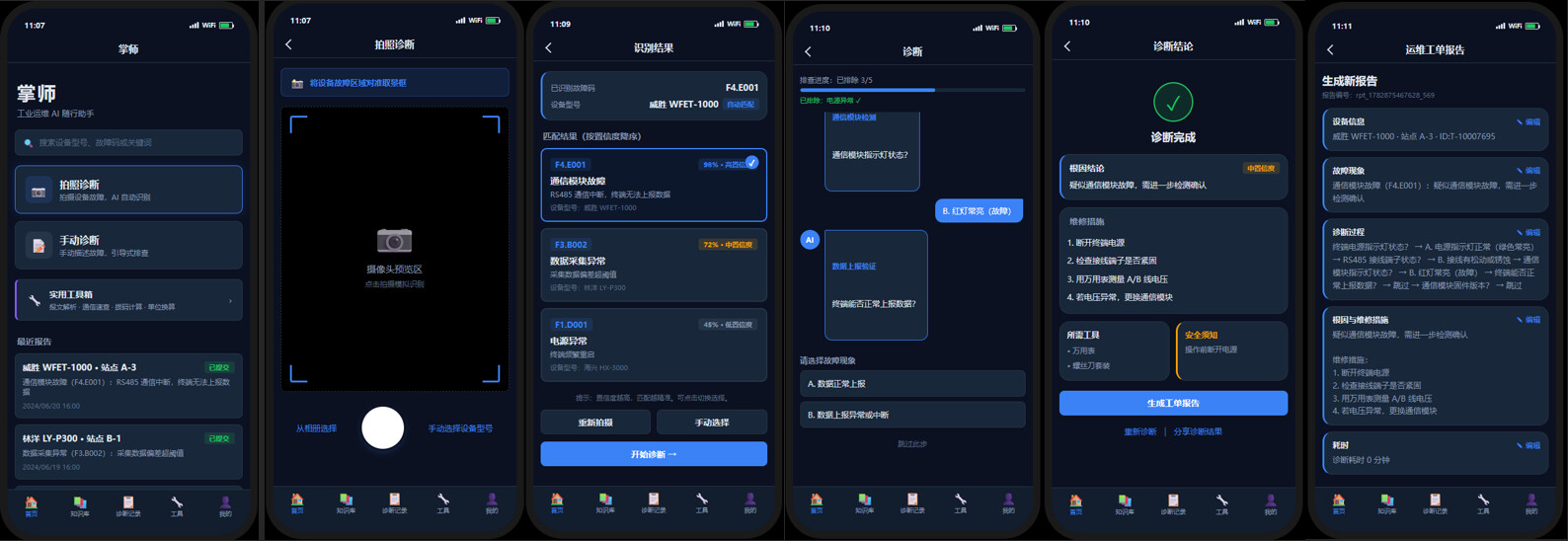 拍照识别故障、AI像老师傅一样带着你一步步排查，修完还能自动出工单——工业现场运维，一部手机就够了。 - 【大赛初赛专区】 - TRAE 官方中文社区